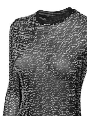Philipp Plein Crystal-embellished Mesh Dress