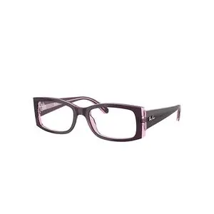 Ray-ban Miriam Square Eyeglasses - Violet On Transparent Pink