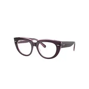 Ray-ban Doreen Optics Eyeglasses - Violet On Transparent Pink