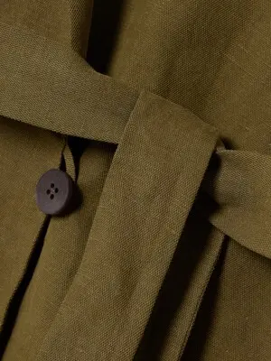 NET-A-PORTER FOR THE KING’S FOUNDATION Belted Linen And Tencel™ Lyocell-blend Jacket