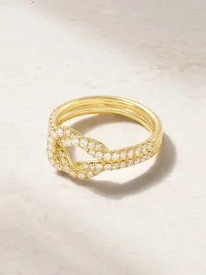 ANITA KO Knot Diamond Ring - Gold