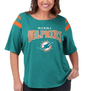 G-III 4HER BY CARL BANKS Miami Dolphins Linebacker T-shirt - Aqua
