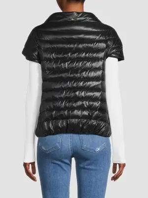 Herno Iconico Emilia Cap-sleeve Down Puffer Jacket - Black