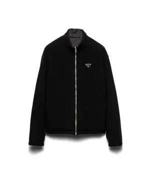 Prada Reversible Fleece And Cashmere-blend Cardigan