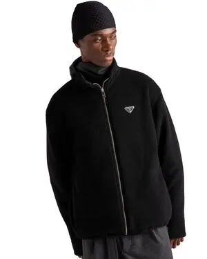 Prada Reversible Fleece And Cashmere-blend Cardigan