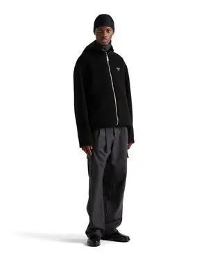 Prada Reversible Fleece And Cashmere-blend Cardigan