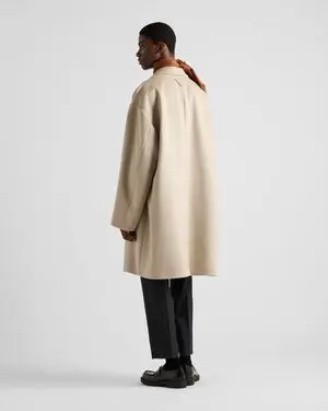 Prada Wool-blend Overcoat - Limestone