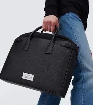 MAISON MARGIELA 5ac Document Holder Leather Tote Bag