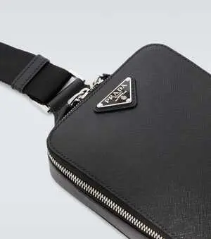 Prada Logo Leather Shoulder Bag