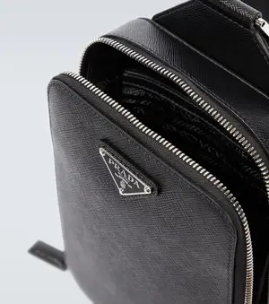 Prada Logo Leather Shoulder Bag