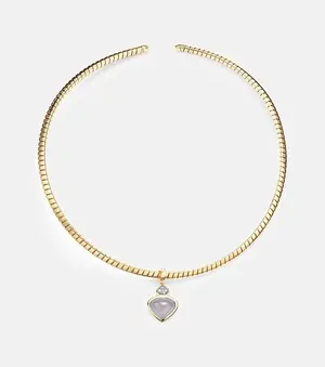 Marina B Trisolina 18kt Yellow Chalcedony And Diamond Pendant Necklace - Gold