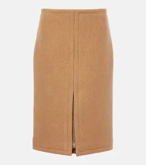 Dries Van Noten Wool Midi Skirt