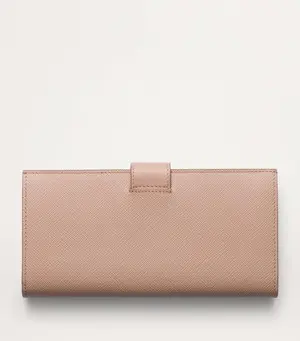 Prada Large Saffiano Leather Bifold Wallet - Nude