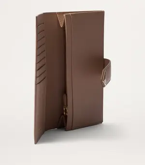 Prada Large Saffiano Leather Bifold Wallet - Nude