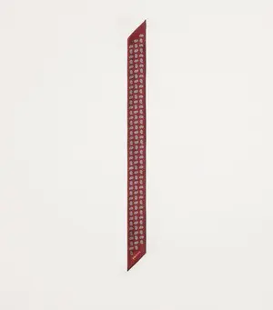 Prada Silk Paisley Skinny Scarf