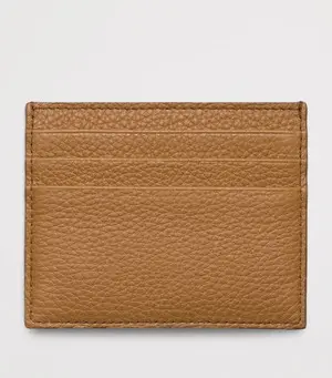 Prada Leather Card Holder - Brown