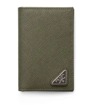 Prada Saffiano Leather Bifold Wallet - Green