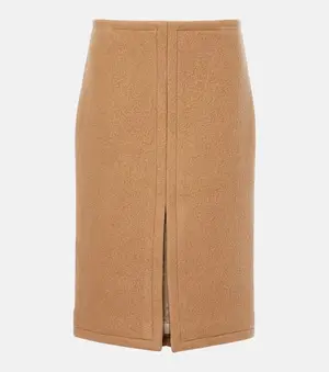 Dries Van Noten Wool Midi Skirt