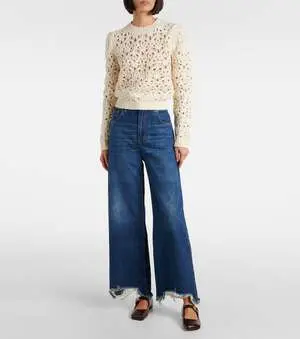 Chloé Polly Croc-effect Leather Mary Jane Flats - Brown