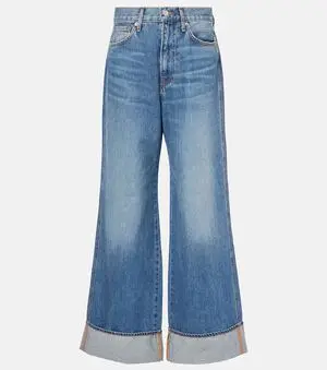 Veronica Beard Taylor High-rise Wide-leg Jeans - Blue