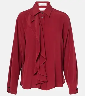 Victoria Beckham Ruffled Silk Blouse