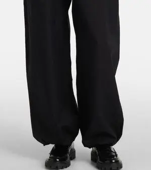 Wardrobe.NYC High-rise Cotton-blend Wide-leg Pants