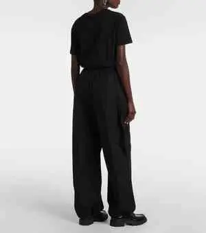 Wardrobe.NYC High-rise Wide-leg Cotton-blend Pants