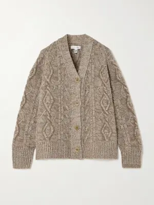 NET-A-PORTER FOR THE KING’S FOUNDATION Cable-knit Wool Cardigan