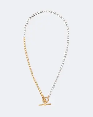 ALLSAINTS Two Tone Box Chain Necklace - Mix