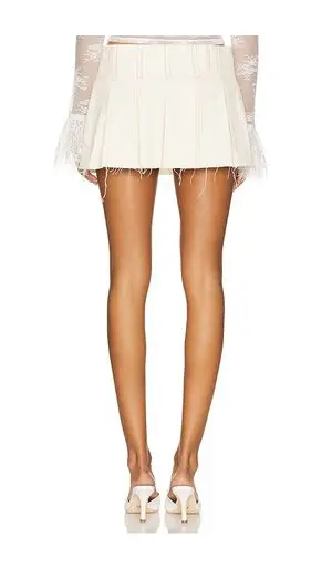 YUHAN WANG Pleated Denim Skirt