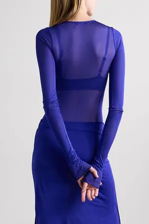 ANN DEMEULEMEESTER Bien Jersey Bodysuit - Royal Blue