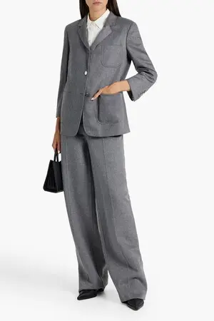 PETER DO Wool And Cashmere-blend Felt Wide-leg Pants