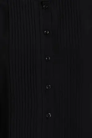 PETER DO Pintucked Silk Crepe De Chine Shirt