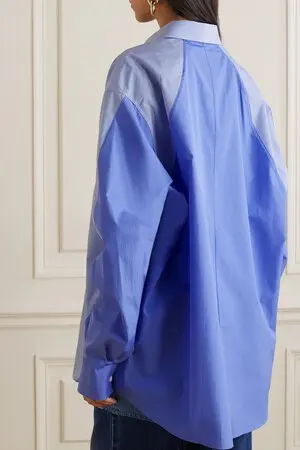 PETER DO Paneled Cotton-poplin Shirt