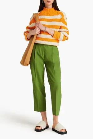 Acne Studios Pleated Grain De Poudre Tapered Pants