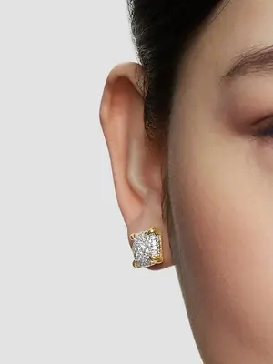 David Yurman Chatelaine Stud Earrings In 18k Yellow Gold With Pavé Diamonds, 11mm