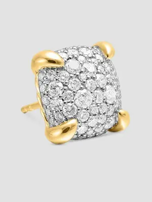 David Yurman Chatelaine Stud Earrings In 18k Yellow Gold With Pavé Diamonds, 11mm