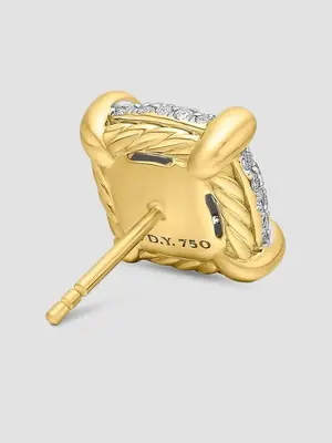 David Yurman Chatelaine Stud Earrings In 18k Yellow Gold With Pavé Diamonds, 11mm