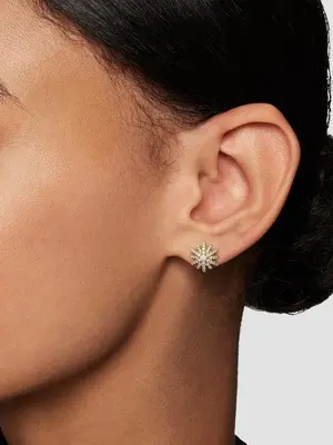 David Yurman Starburst Stud Earrings In 18k Yellow Gold With Diamonds, 11.7mm - Diamond