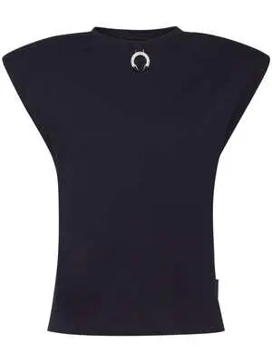 Philipp Plein Charm-detail Cotton Tank Top - Blue