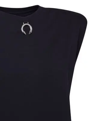 Philipp Plein Charm-detail Cotton Tank Top - Blue