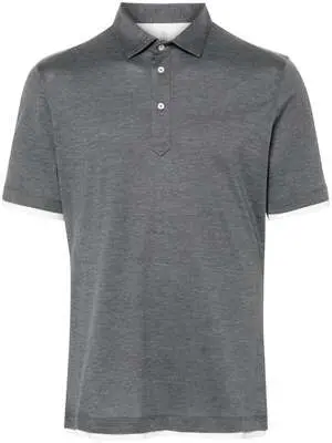 BRUNELLO CUCINELLI Layered-effect Polo Shirt