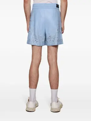 Amiri Cut-out Detailing Shorts - Cerulean