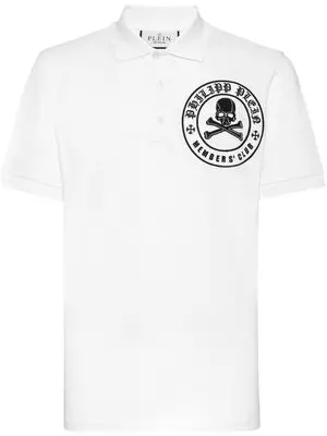Philipp Plein Skull & Bones Piqué Polo Shirt