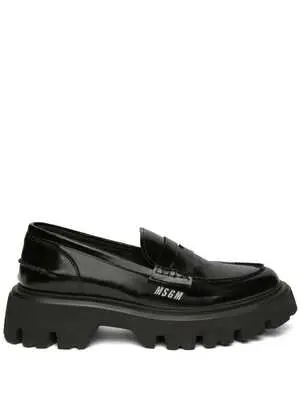 MSGM Leather Penny Loafers