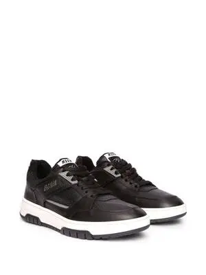 MSGM Panelled Leather Sneakers - Black