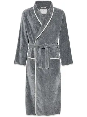 Brunello Cucinelli Logo-embroidered Bathrobe - Grey