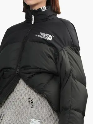 Mihara Yasuhiro Cropped Puffer Jacket - Black