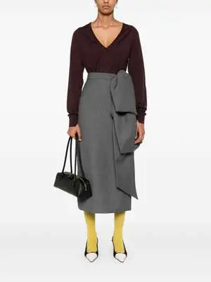 LANVIN Pointelle-trim Sweater - Red
