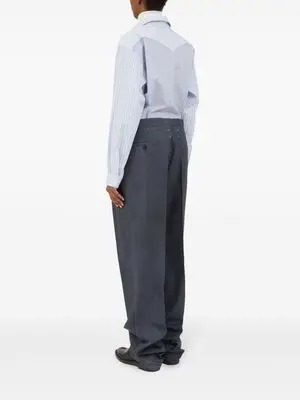 MAISON MARGIELA Moiré-effect Straight-leg Trousers